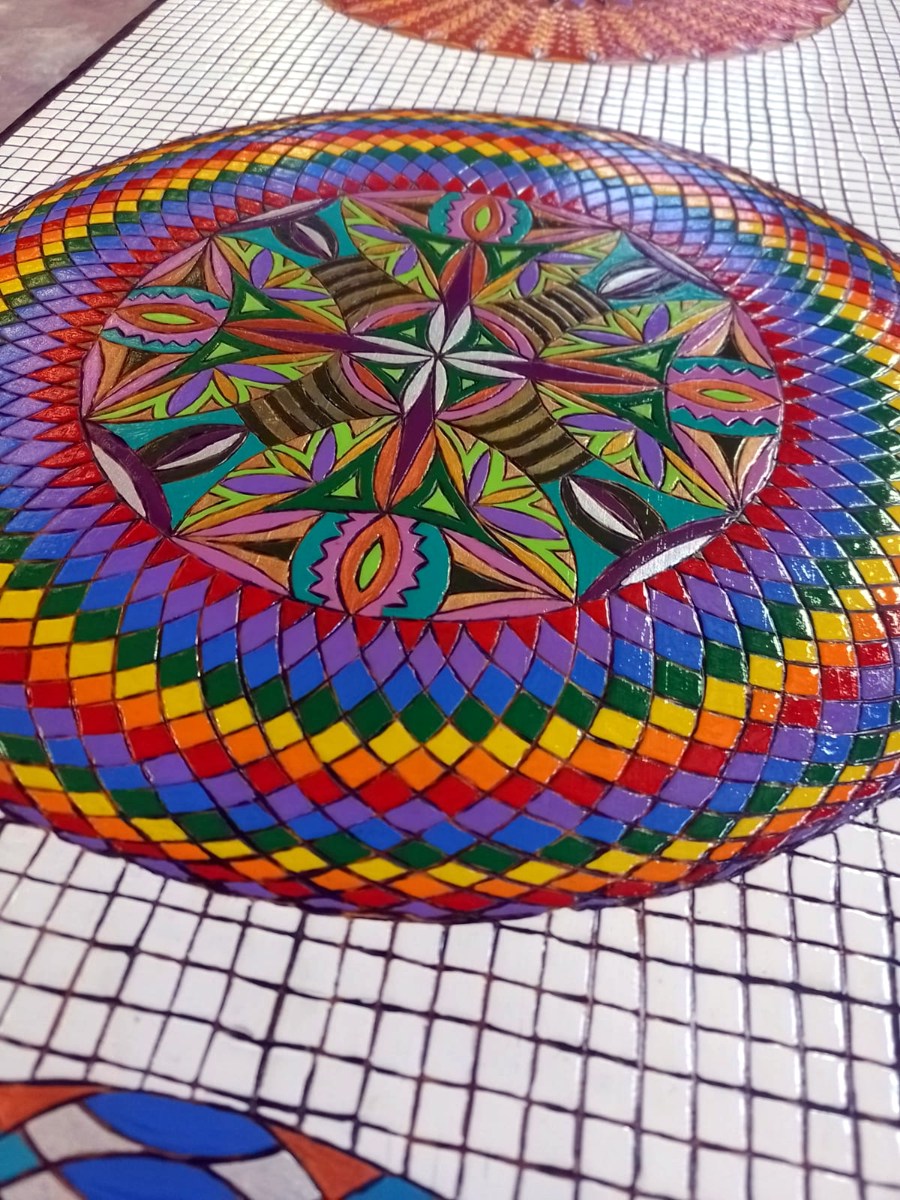 The Geometric Progression – Pyrography / Acrylic Unframed | Anton DK's ...